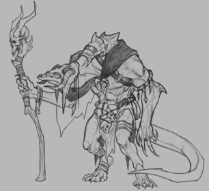 Warlock Drawing Image - Drawing Skill